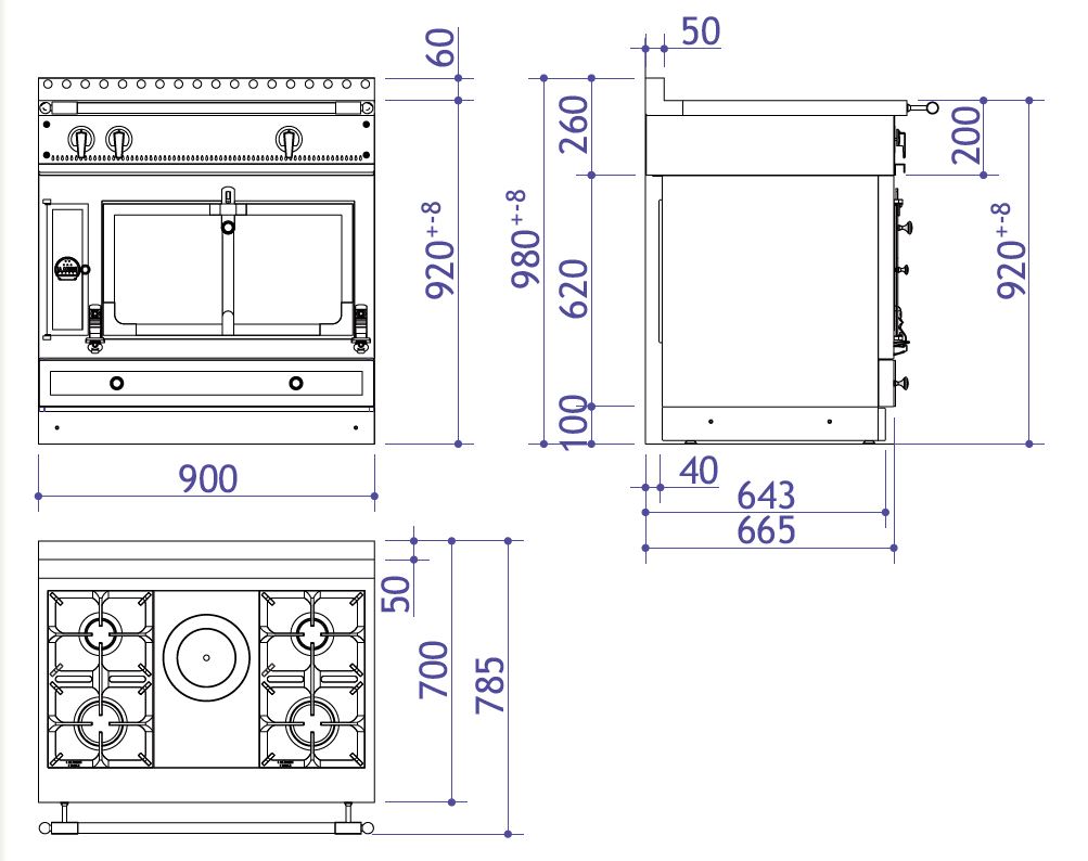 La Cornue Grand Castel 90 Herd – Gasherd für Landhausküche